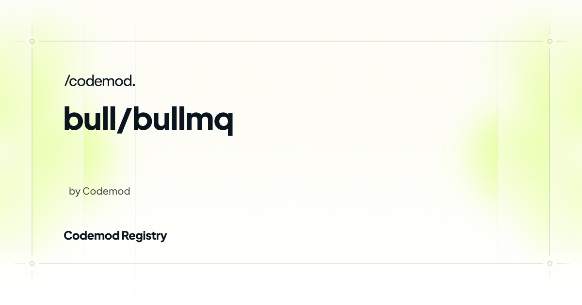 bull/bullmq - Codemod Registry